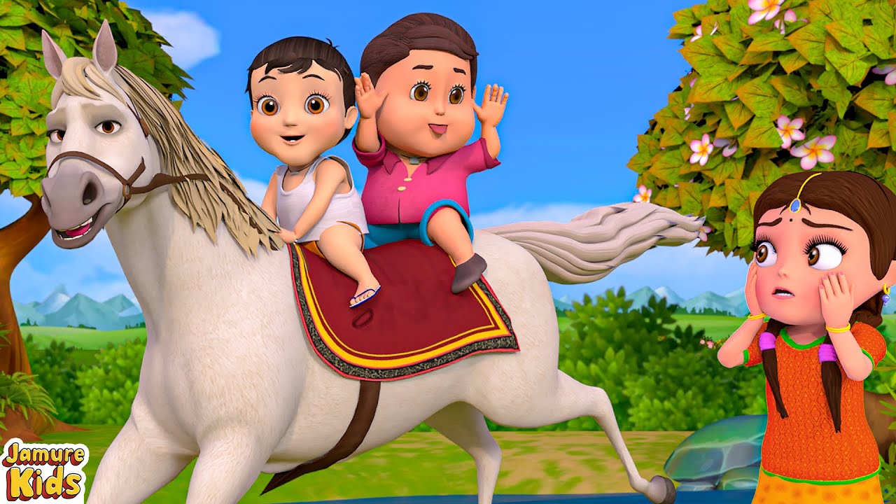 Chal Mere Ghode Chal Chal Chal I Hindi Nursery Rhymes Cartoon | Jamure ...