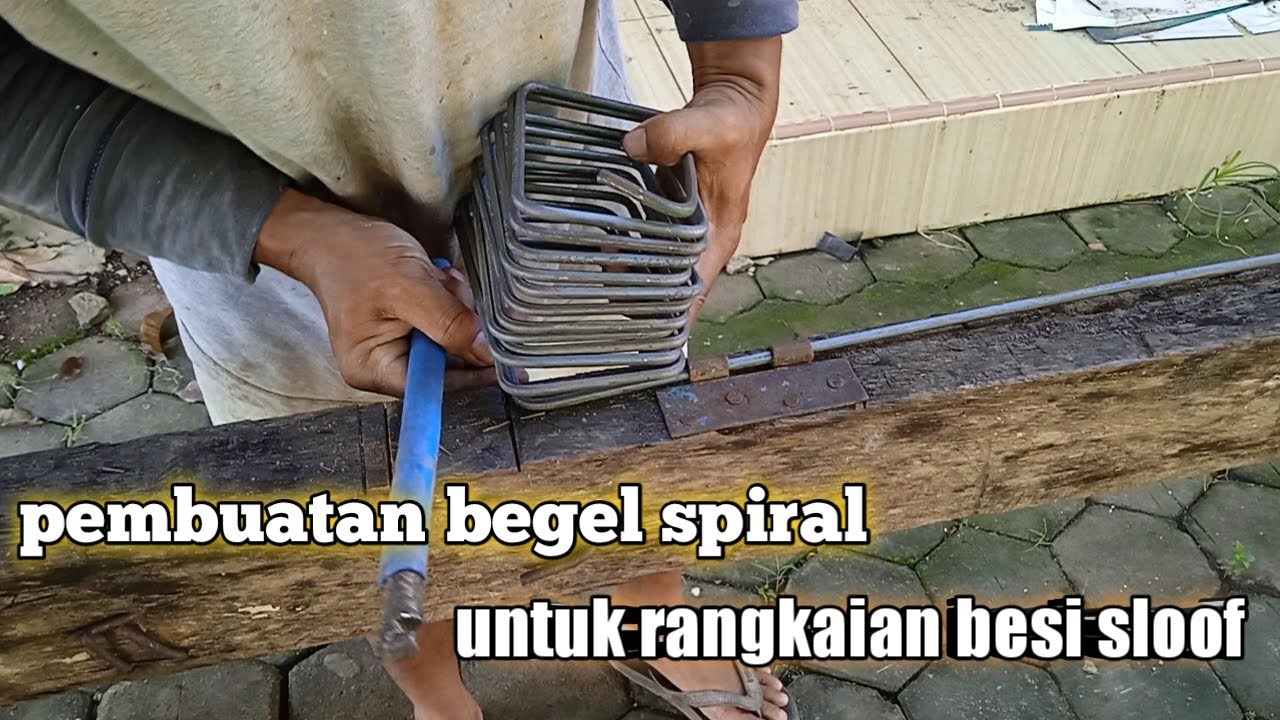 Cara membuat begel spiral untuk rangkaian besi sloof - YouTube