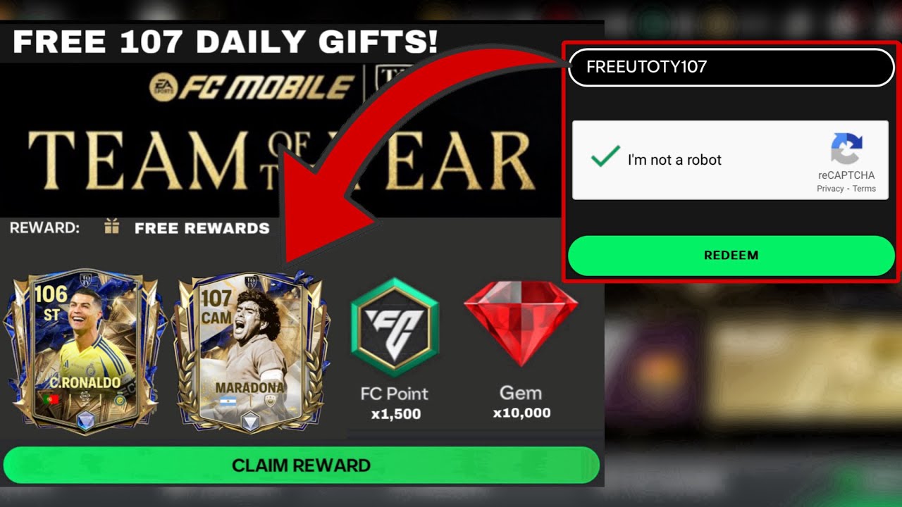 NEW FC MOBILE REDEEM CODE FOR UTOTY! FREE 105-107 UTOTY PLAYERS FOR ...