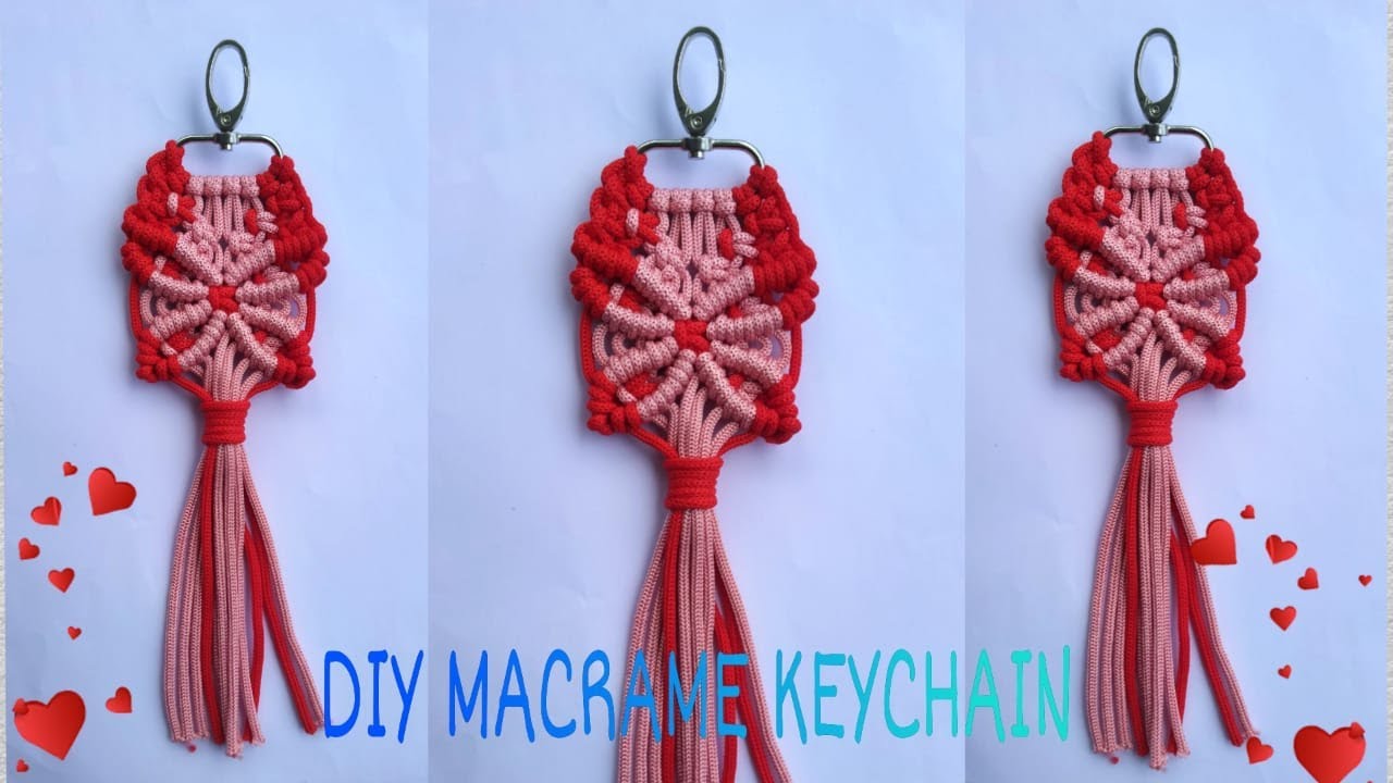 DIY MACRAME KEYCHAIN - MACRAME KEYCHAIN TUTORIAL- GANTUNGAN KUNCI DARI ...
