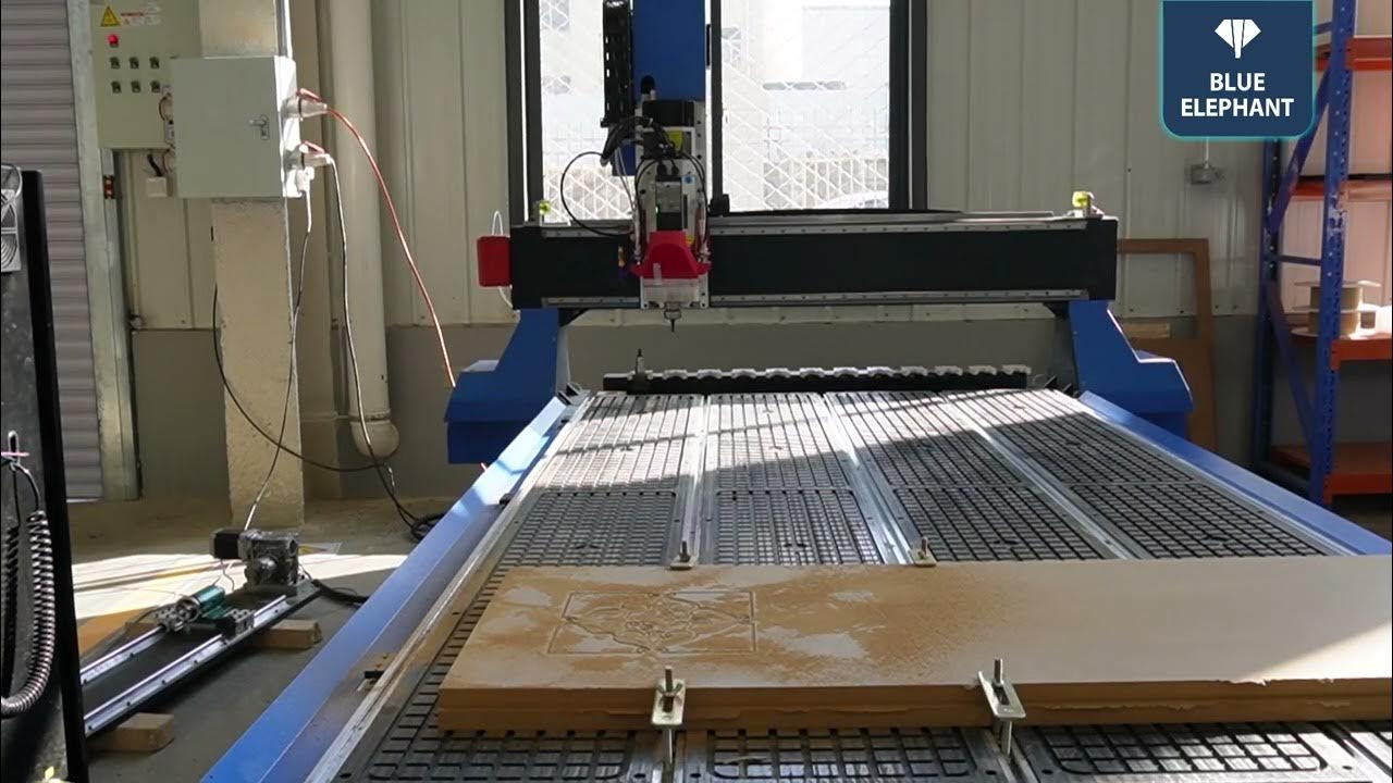 CNC nesting machine for 1325ATC with rotary device - YouTube