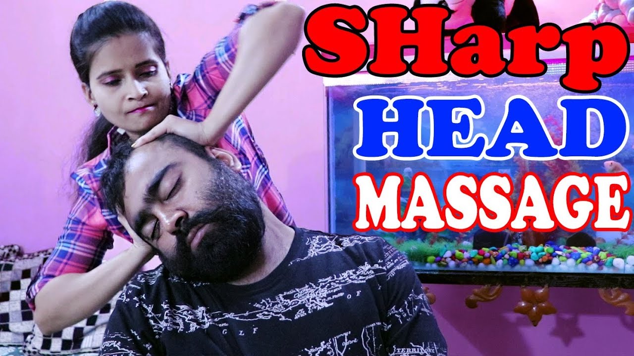 Sharp Head massage with Cracking by cosmic lady barber - no talking ...