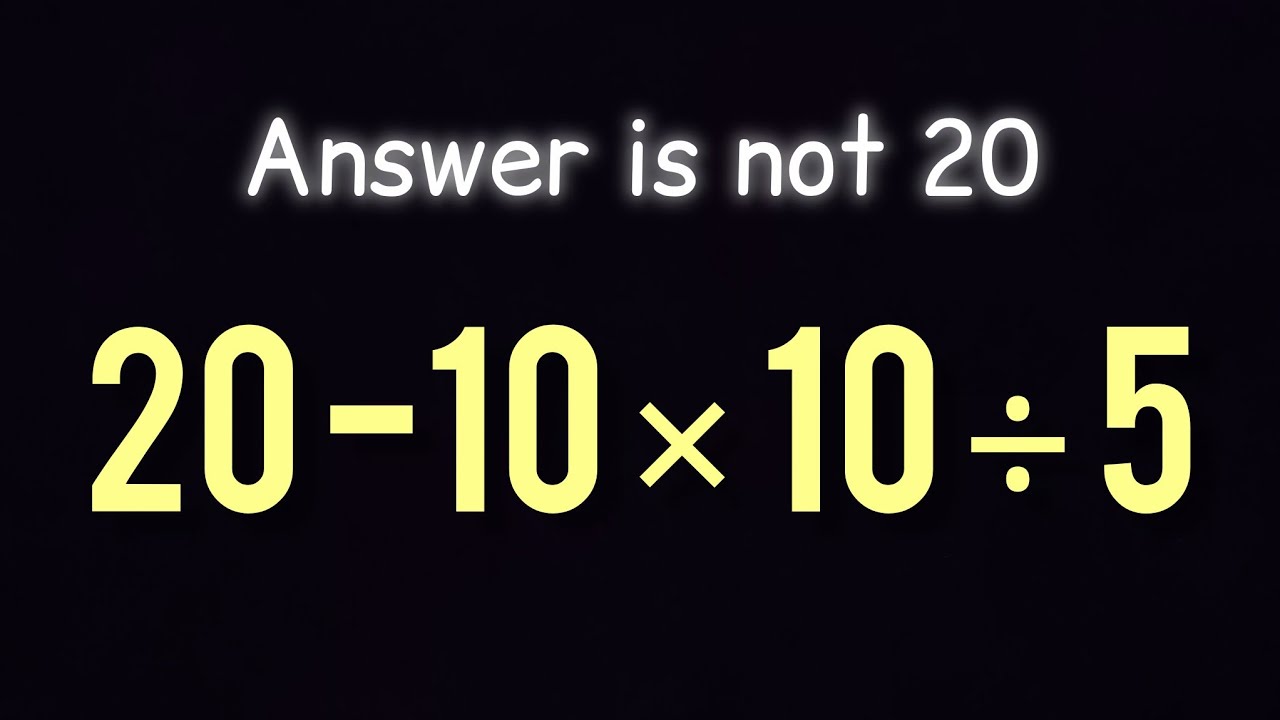 This Math Trick Will Blow Your Mind ! #pemdas - YouTube