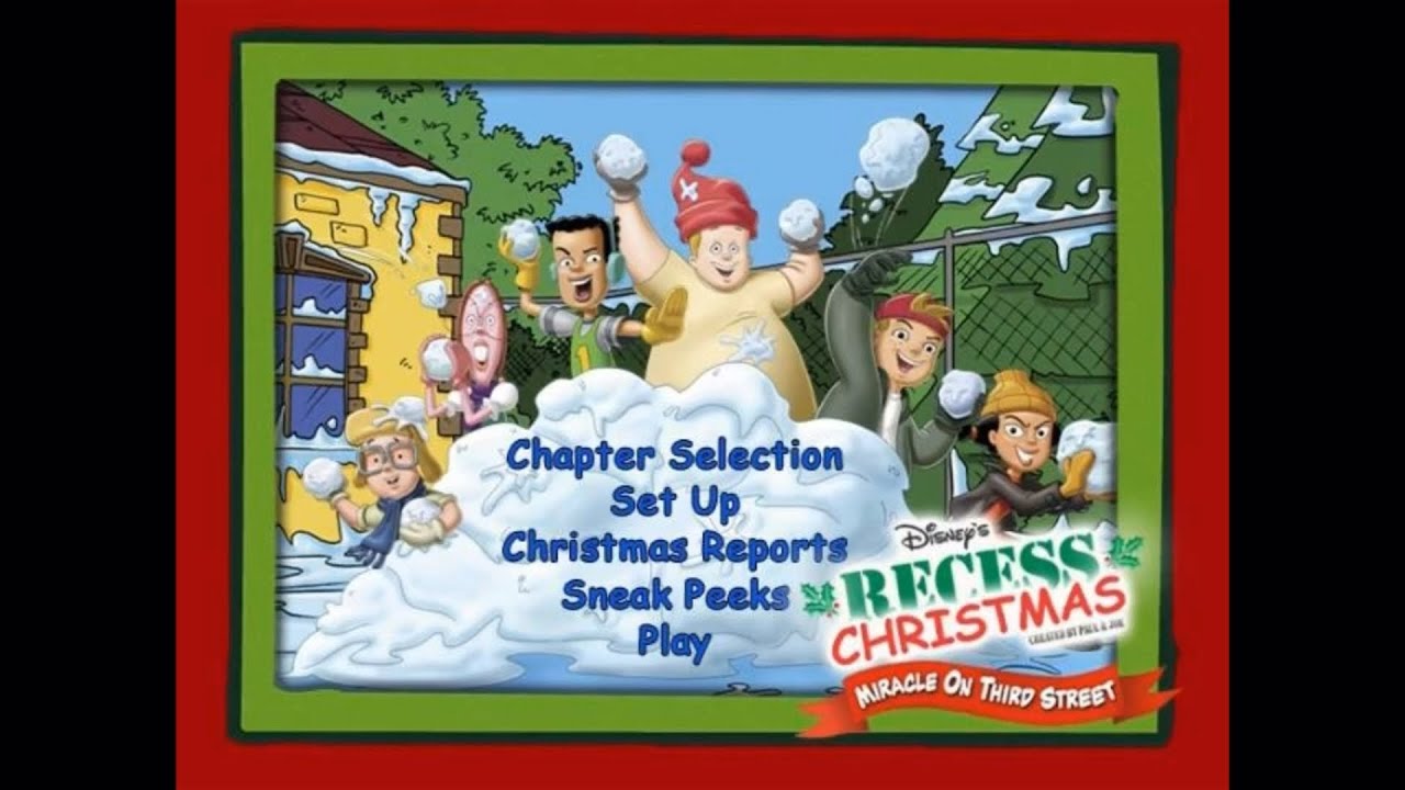 Opening To Recess Christmas: Miracle On Third Street 2001 DVD (Reversed ...