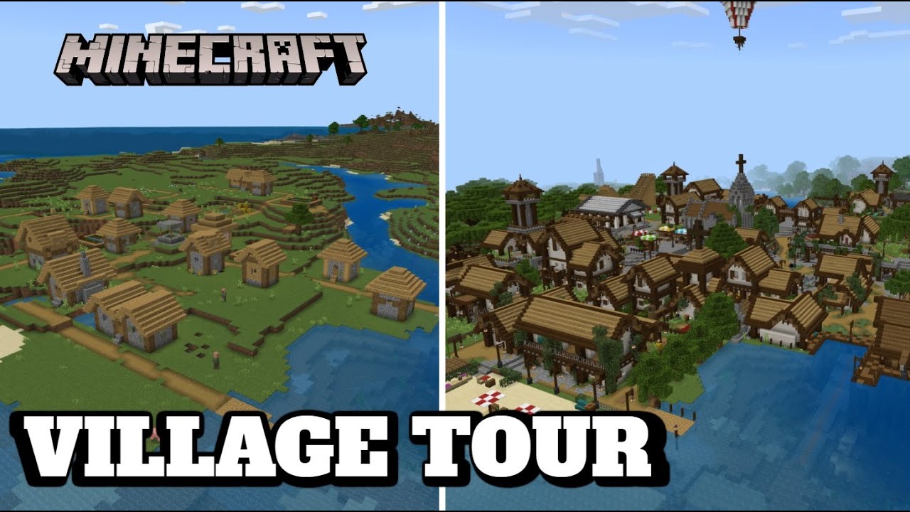 Our Minecraft World/Village Tour! - YouTube