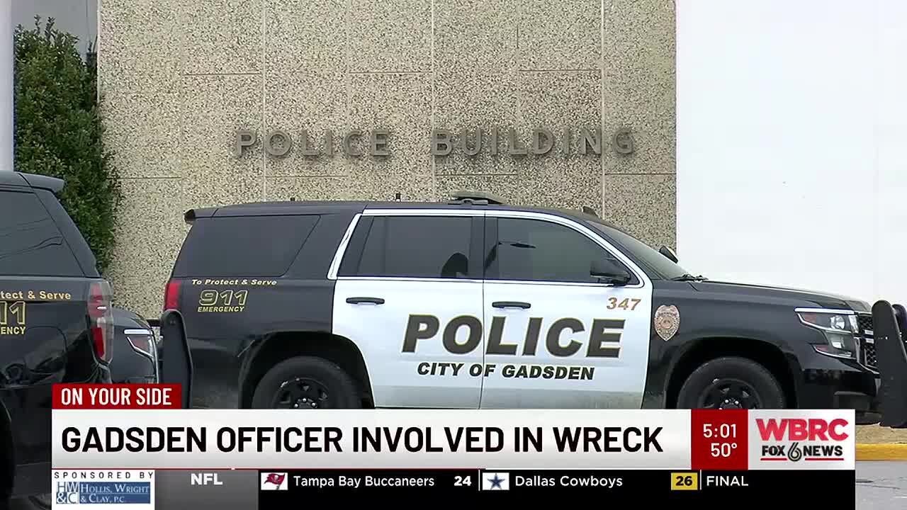 Gadsden police officer involved in wreck - YouTube