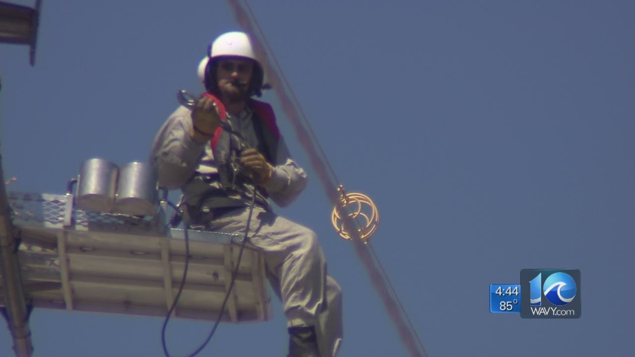 Dominion installs bird repellents on power lines - YouTube