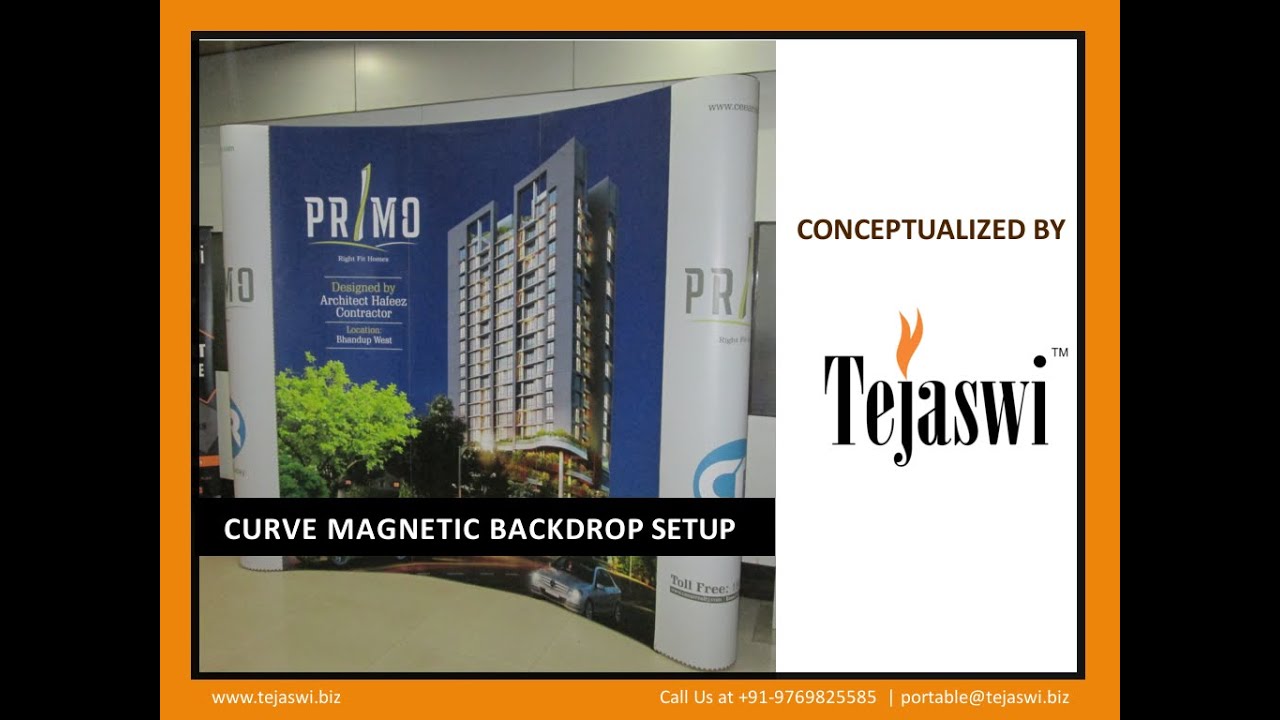 Curve Magnetic Backdrop Setup - Magnetic Popup India, Mumbai, Delhi ...