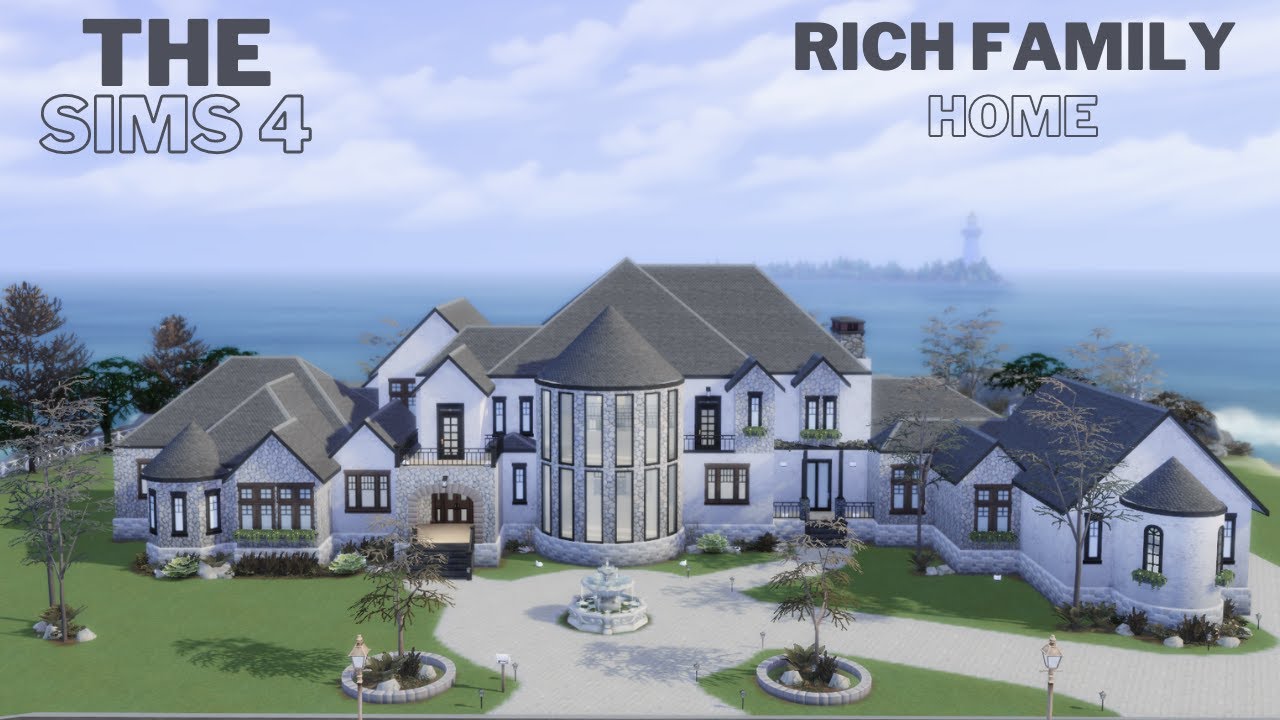 The sims 4 Rich family home speedbuild [exterior] - YouTube