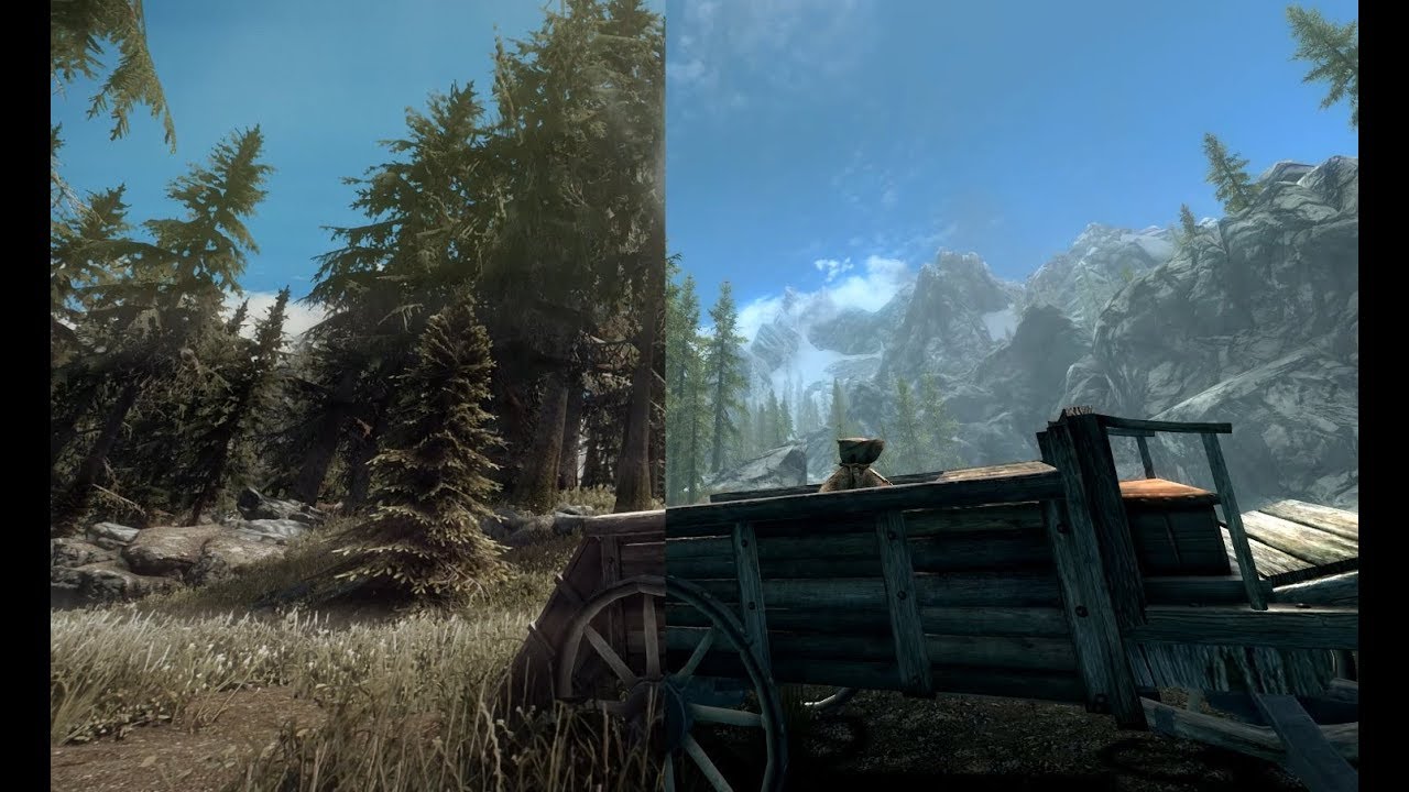 SKYRIM SE Ultra Moded 2020 Best Next Generation 4K Graphics VS Vanilla ...