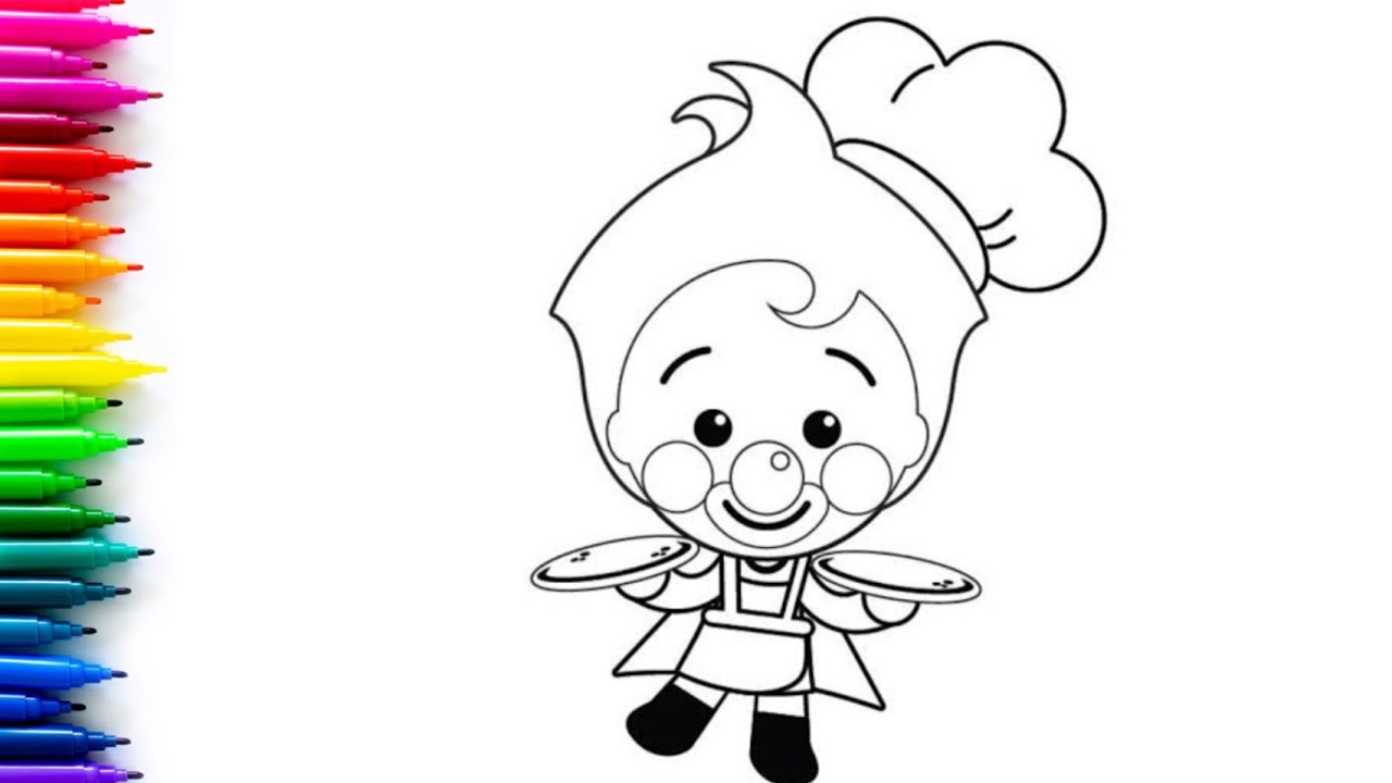 Plim Plim Chef Drawing, Painting & Coloring For Kids and Toddlers_ Kids ...