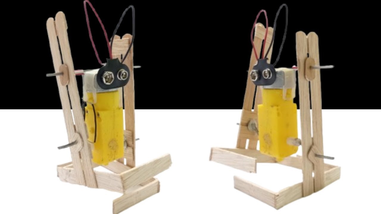 Amazing make an walking robot with DC motor - YouTube