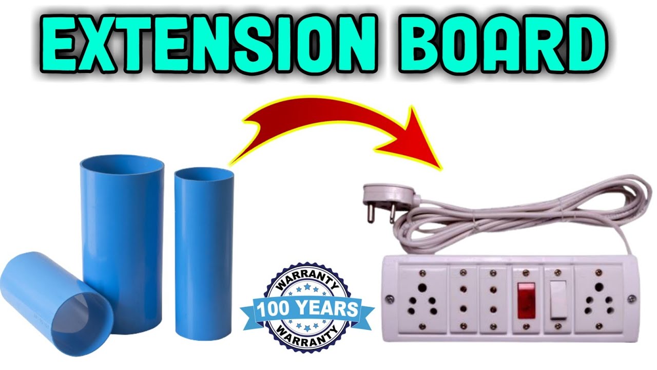 How To Make Extension Board Using PVC Pipe | DIY EXTENSION BOARD | 👌 ...