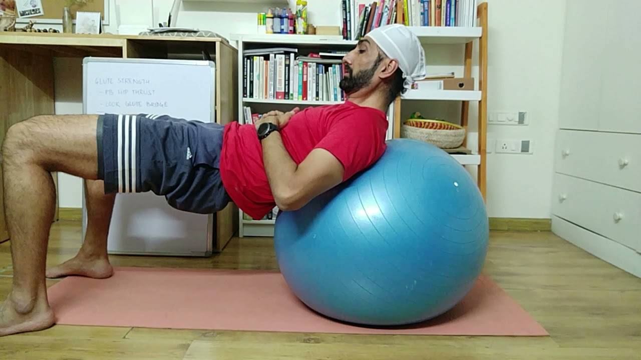 Physioball Shoulder-Elevated Glute-Bridge - YouTube