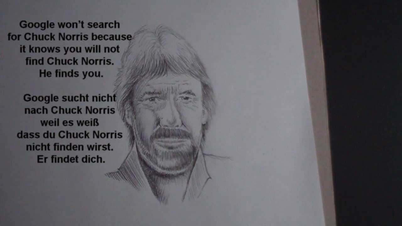 How to draw Chuck Norris by Peter Schunk Weinheim Timelapse Chucknorris ...