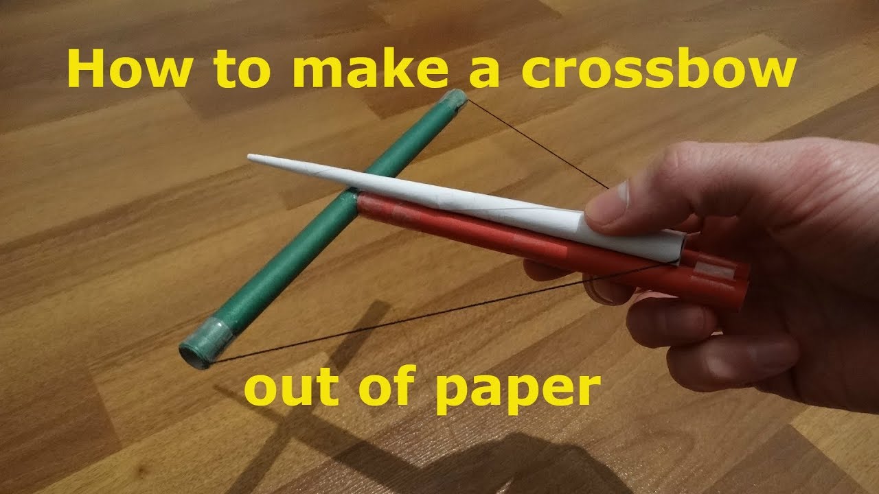 How to make a crossbow out of paper. homemade diy out of paper. how to ...