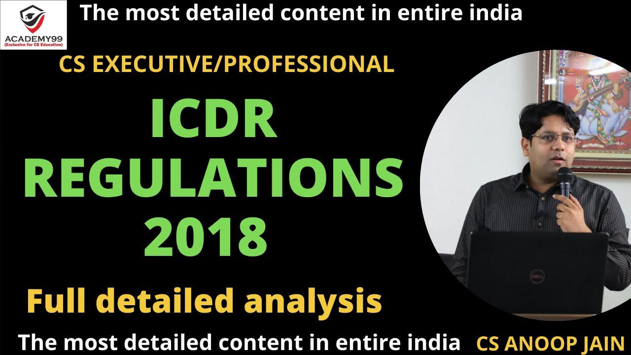 ICDR REGULATIONS 2018 - YouTube
