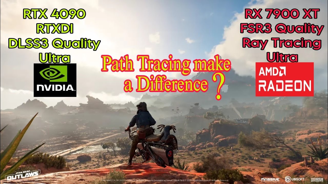 Star Wars Outlaws RTX 4090 DLSS3 Path Tracing VS 7900 XTX FSR3 Ray ...