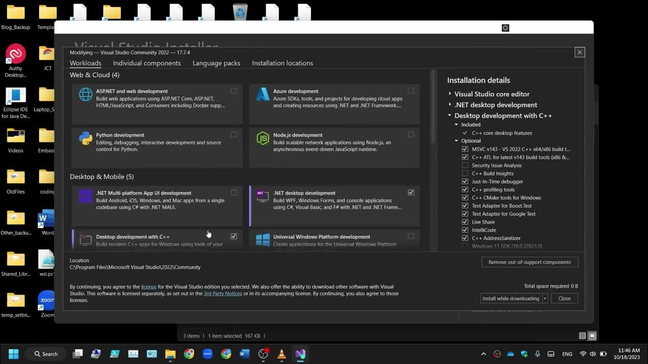 How to configure and get the right modules for Visual Studio 2022 - C# ...