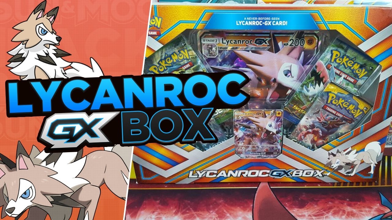 LYCANROC GX BOX AND 3RD PARTY WALMART PACK - YouTube