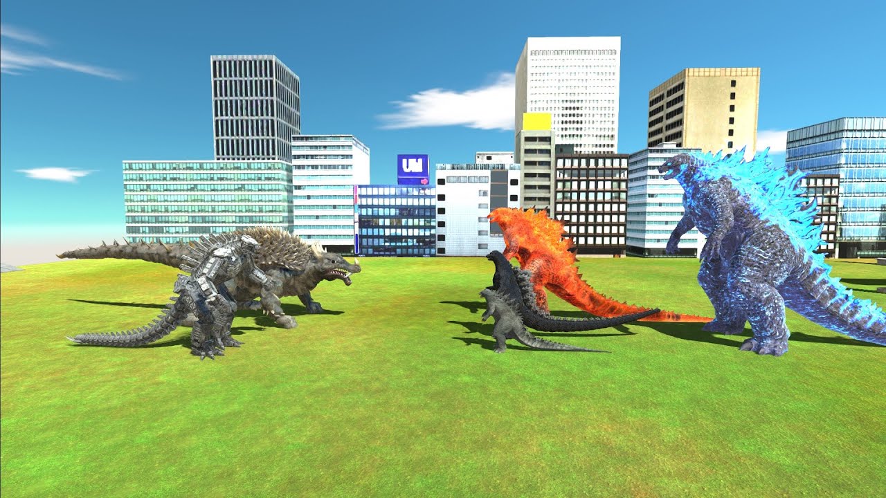evolution of Godzilla strike Angirus and Mecha-Godzilla and save the ...