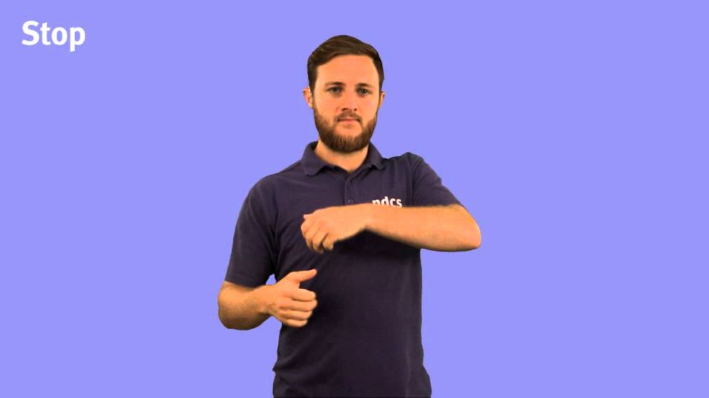 NDCS - BSL for Stop - YouTube