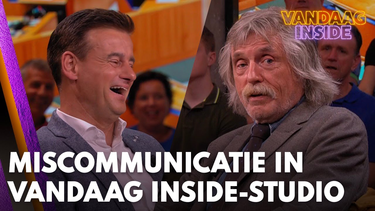 Totale miscommunicatie in studio Vandaag Inside: ‘Wat?!’ | VANDAAG ...