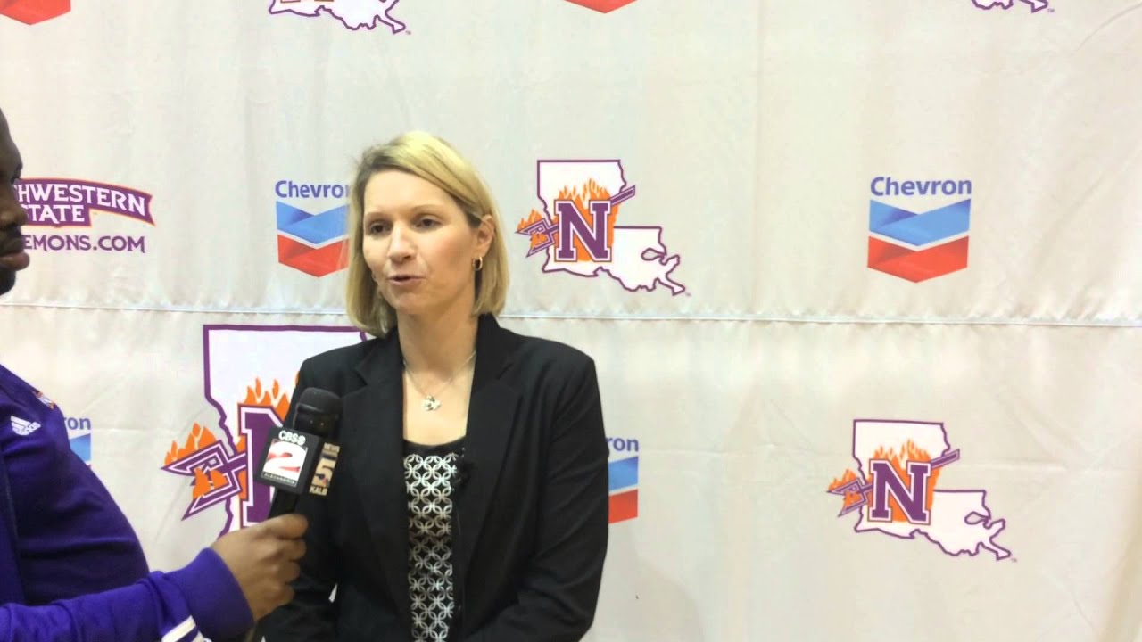Lady Demons co-head coach Brooke Stoehr discusses NSU's loss to Stephen ...