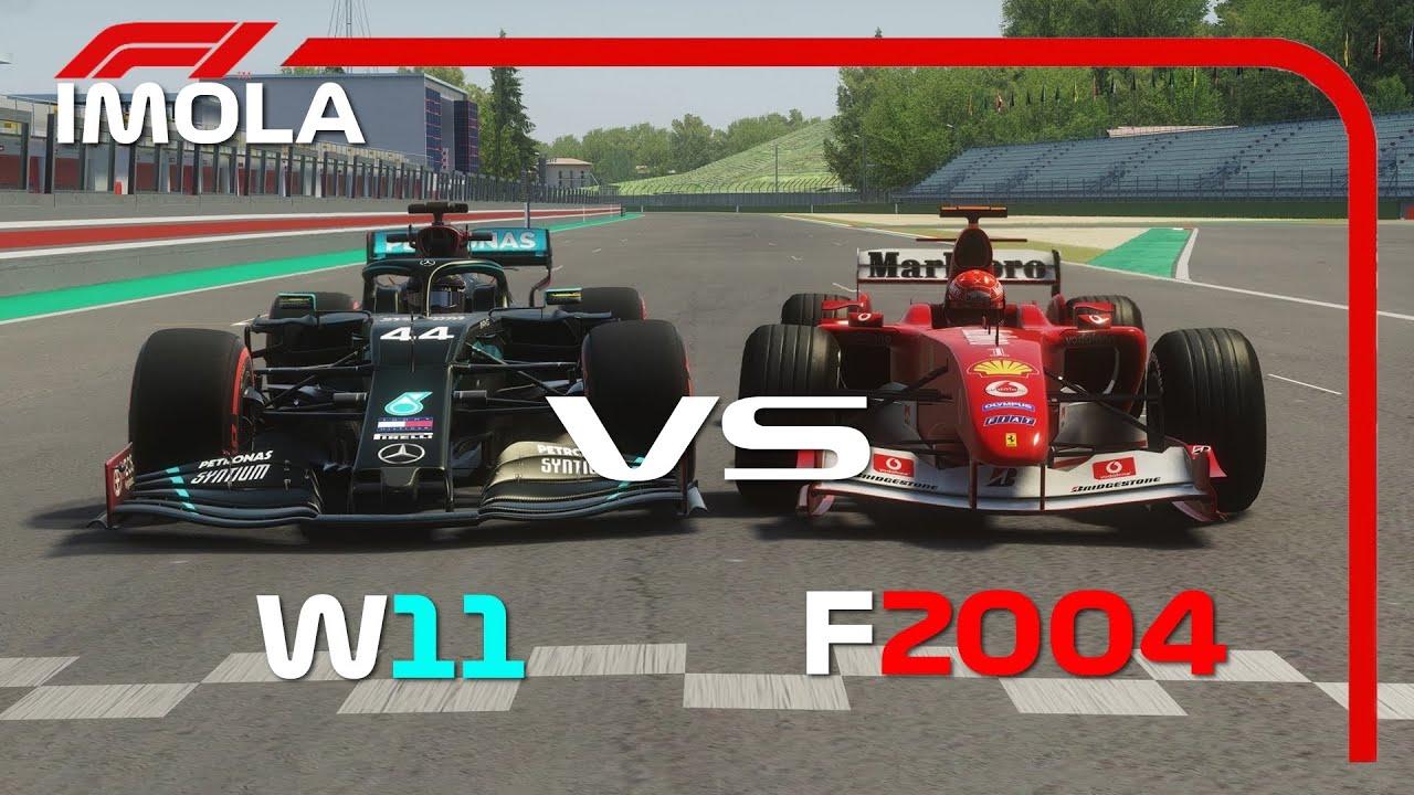 F1 2020 Mercedes vs 2004 Ferrari - IMOLA - YouTube