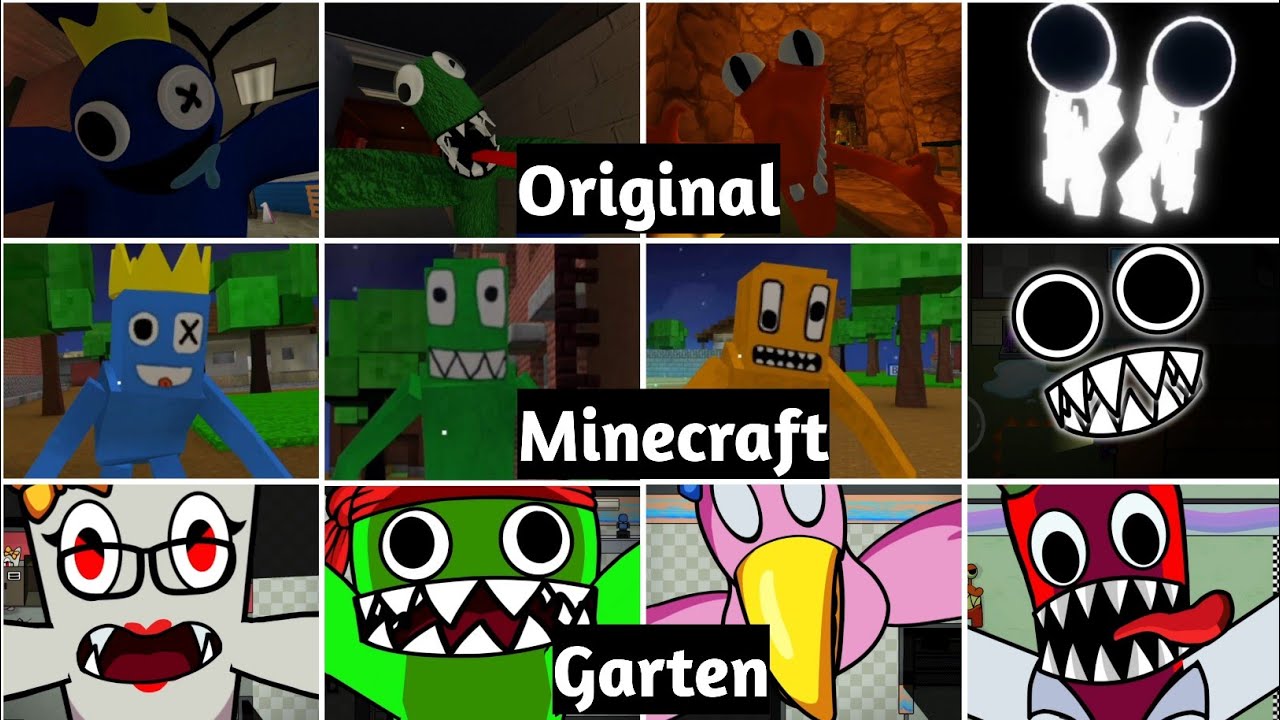 Rainbow Friends Vs Rainbow Friends Minecraft Vs Garten Of Rainbow ...