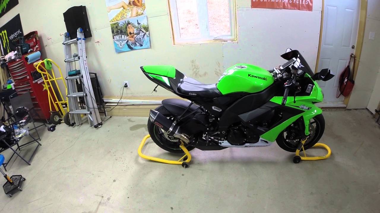 2010 Kawasaki ZX-10R modifications and add-ons - YouTube