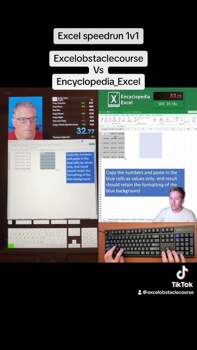 Excel Speedrun 1v1 Exceltips Speedrun Youtube
