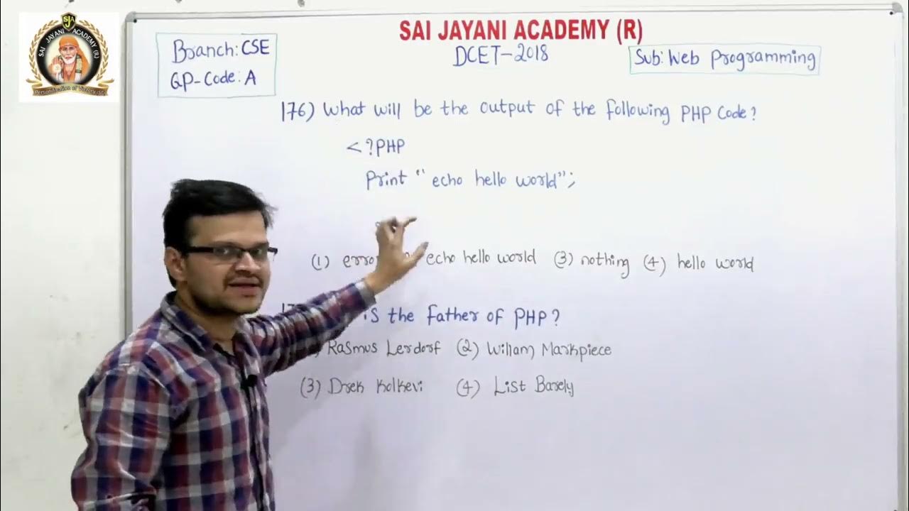 DCET 2018|CSE| MODULE 5| WEB PROGRAMMING| QP SOLU| SAI JAYANI ACADEMY (R) - YouTube