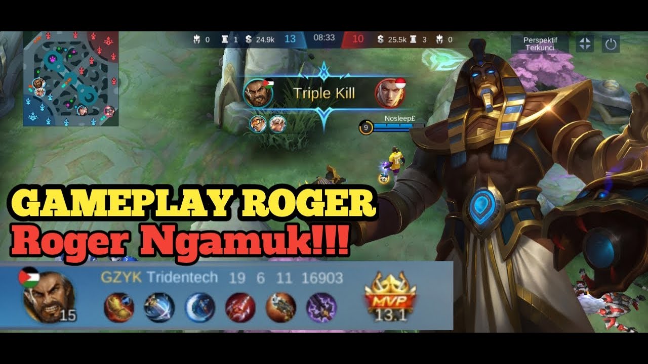 Mobile Legends Bang Bang: GAMEPLAY Roger Skin Anubis - YouTube