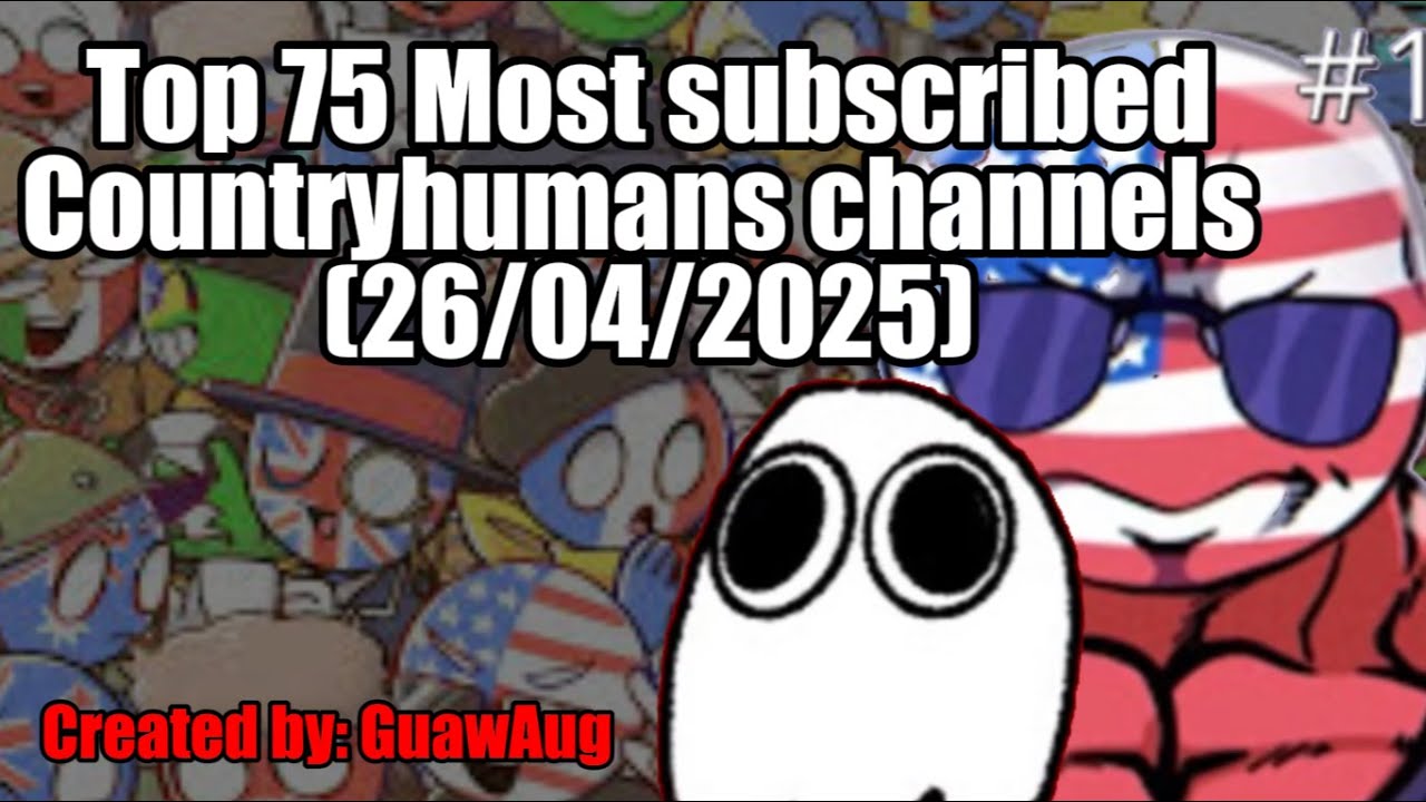Top 75 Most Subscribed Countryhumans Channels | Comparison - YouTube