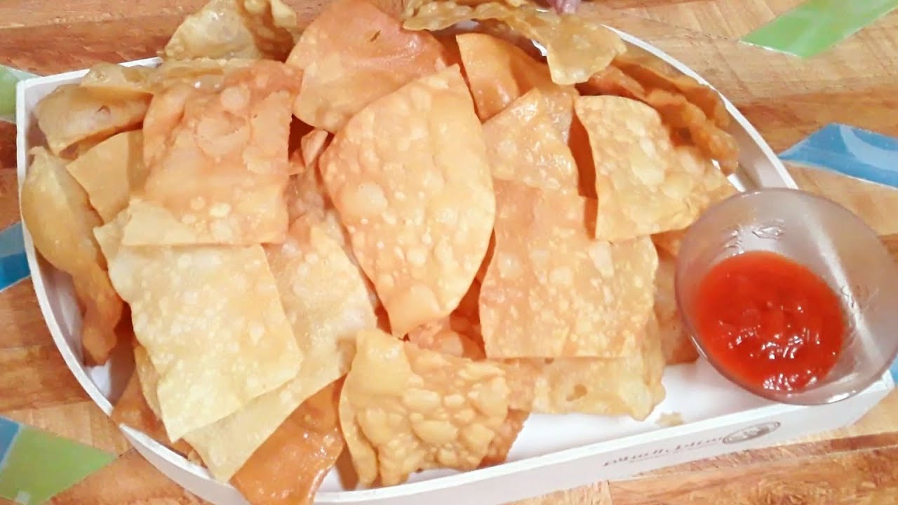 resep krupuk pangsit gurih dan renyah - YouTube
