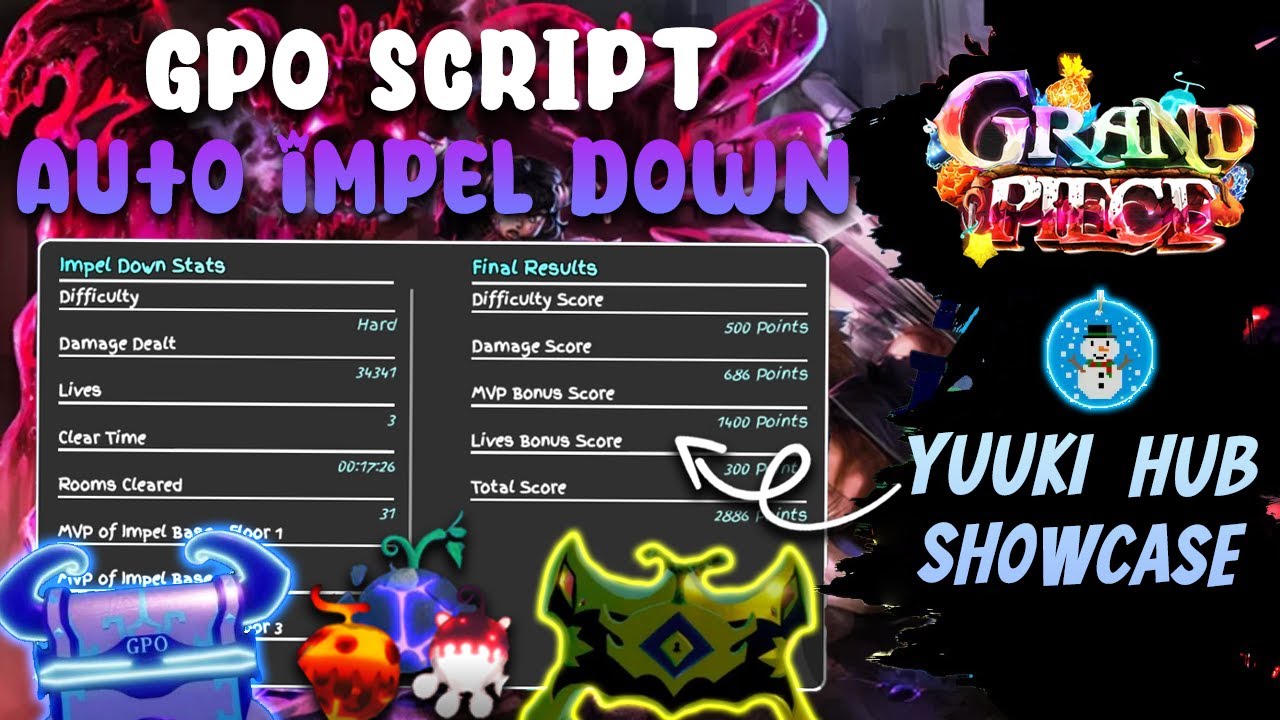 [GPO] Grand Piece Online Script Auto Impel Down - Yuuki Hub V1 - YouTube