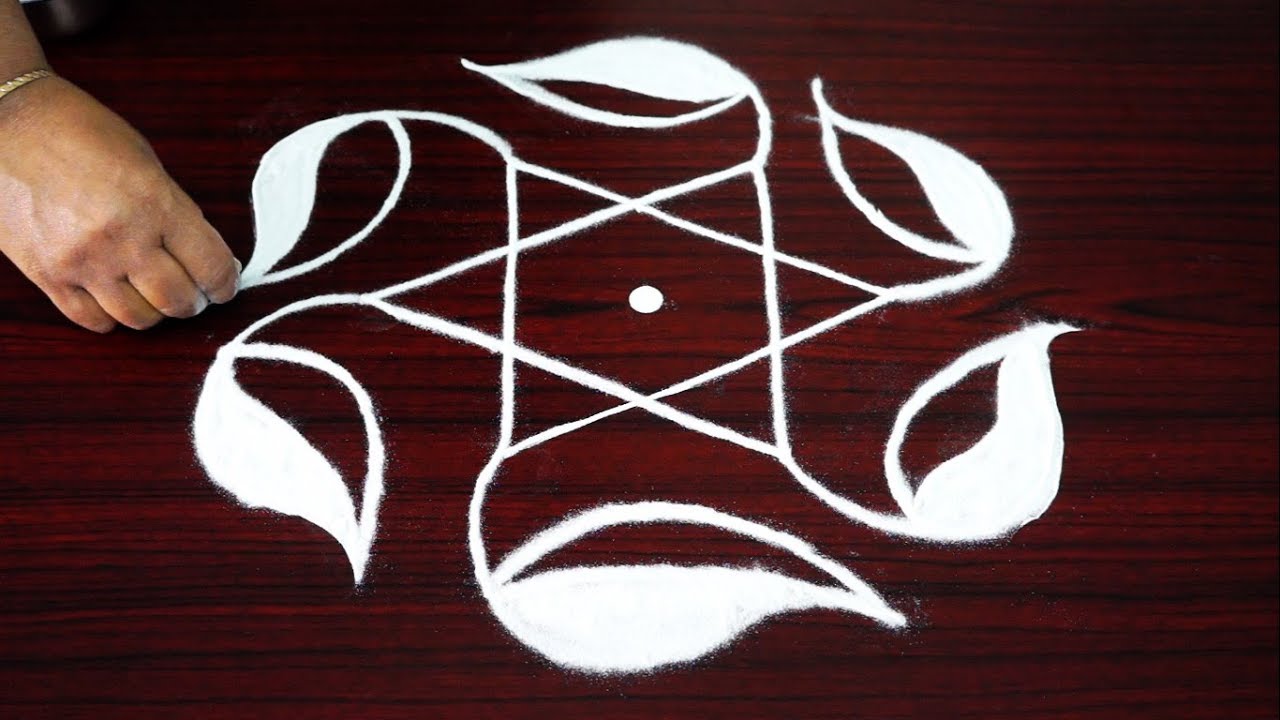 star rangoli designs with dots - latest star kolam designs - friday ...
