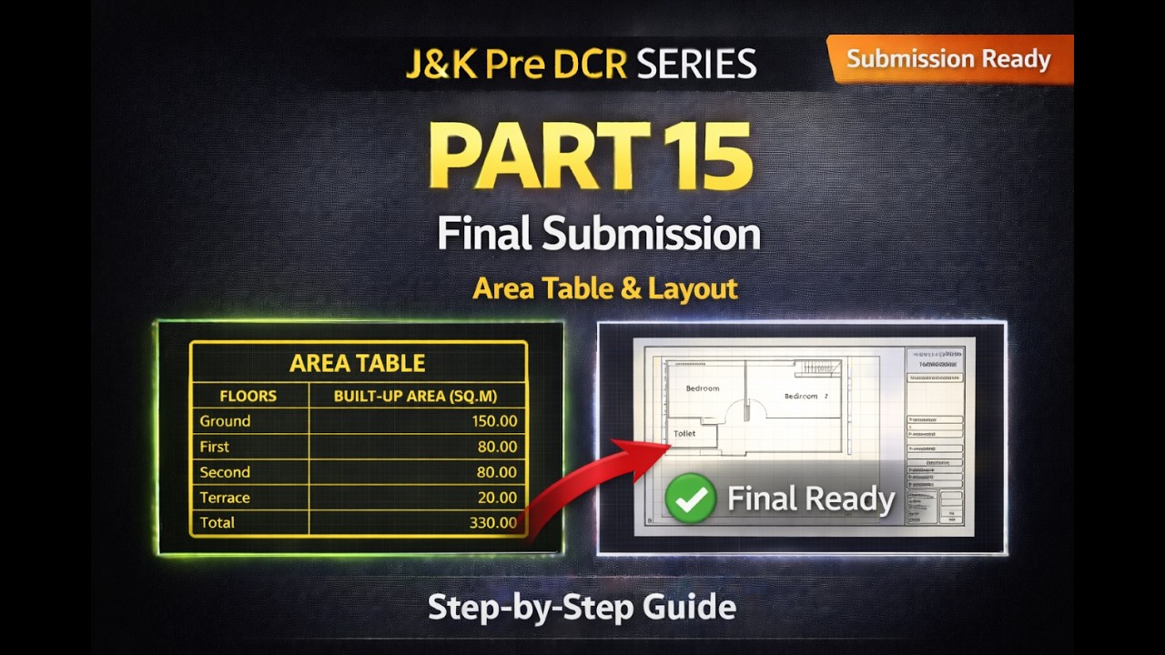 Pre DCR Tutorial – Part 15 Area Calculation, Layout Setup & Save for ...
