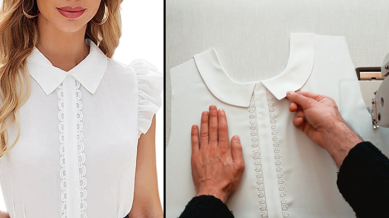 🤩 Best Way Women's Collar Sewing ️ Sewing Tutorial and Technique - YouTube