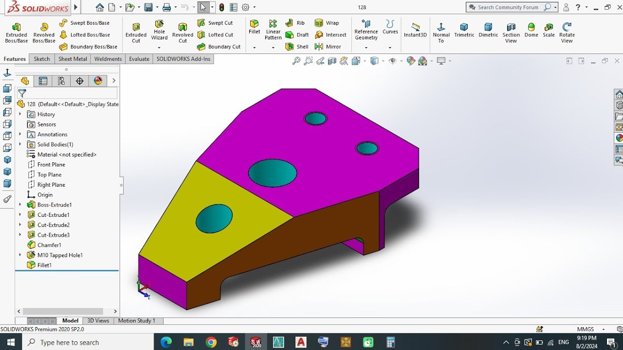 FIXING PLATE Designe in solidworks - YouTube