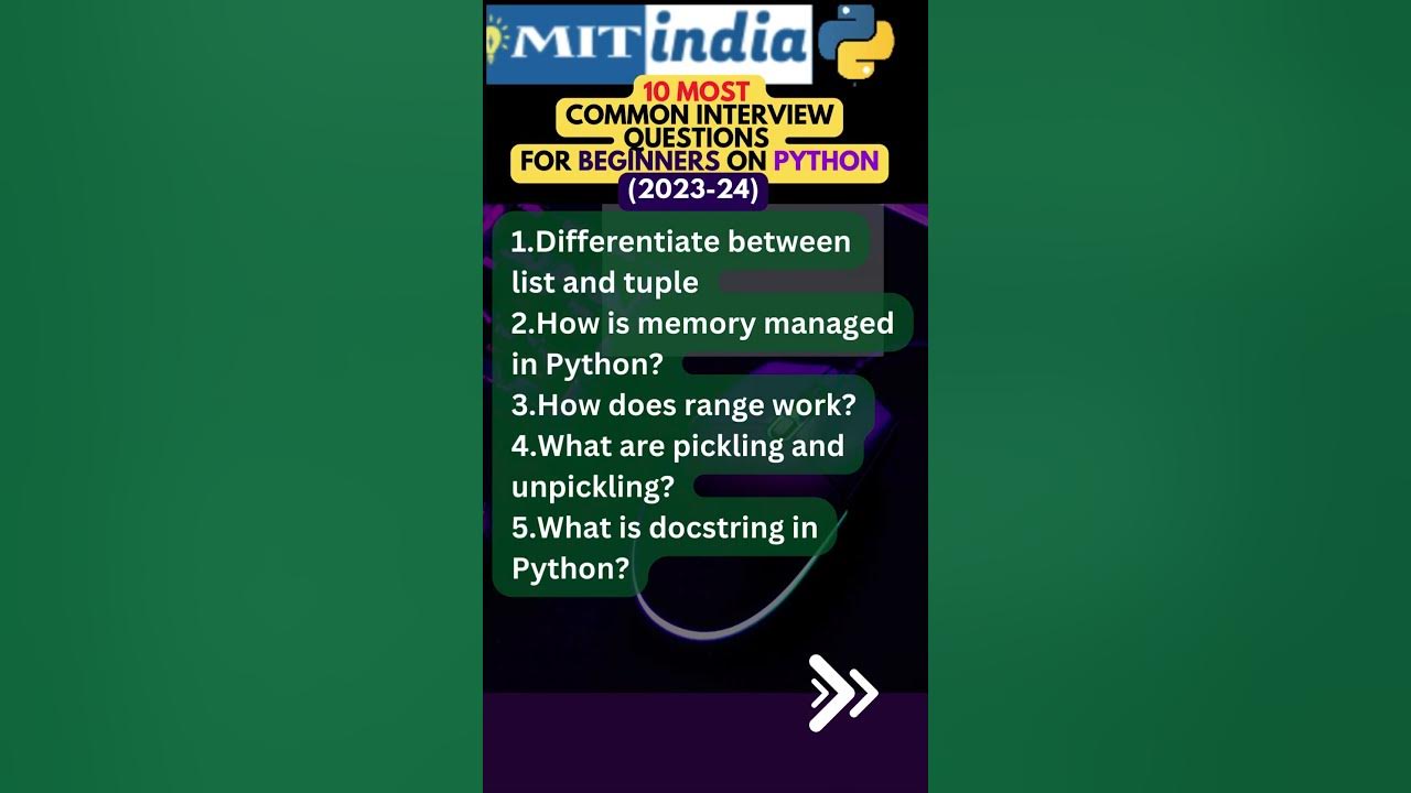 10 Most common interview question Python - 1 - YouTube