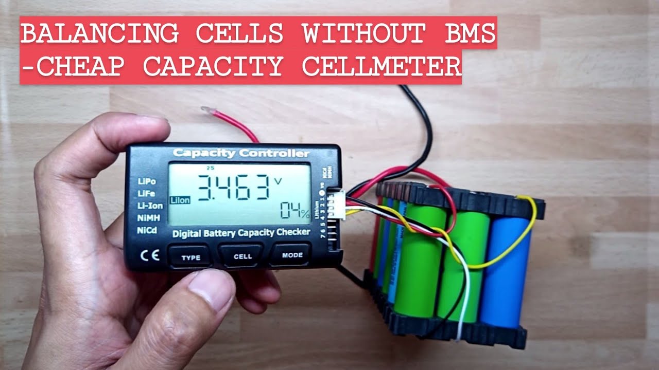 Balancing 3S Battery Pack without BMS | Cheap Cell Meter - YouTube