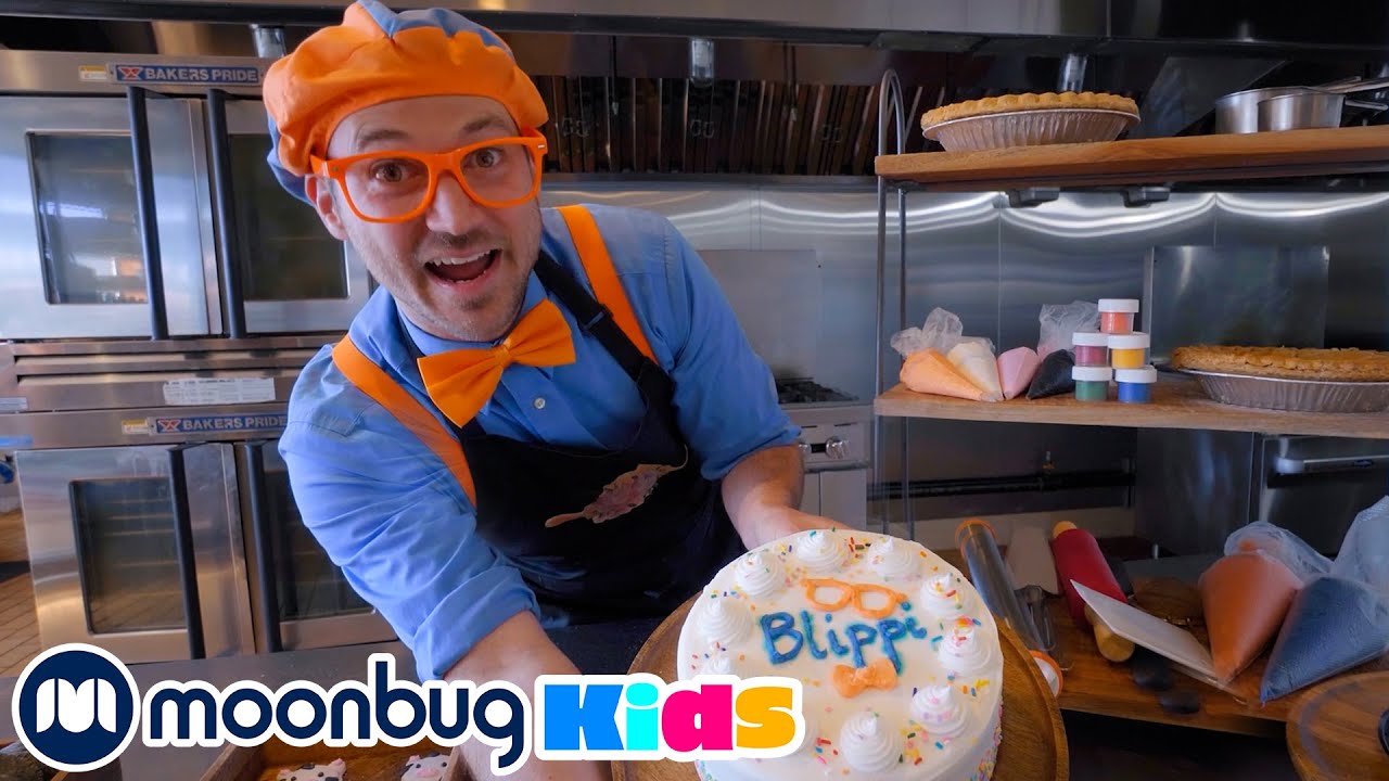 Blippi Bakes Cakes and Other Fun Stuff - Blippi | Kids Cartoons ...