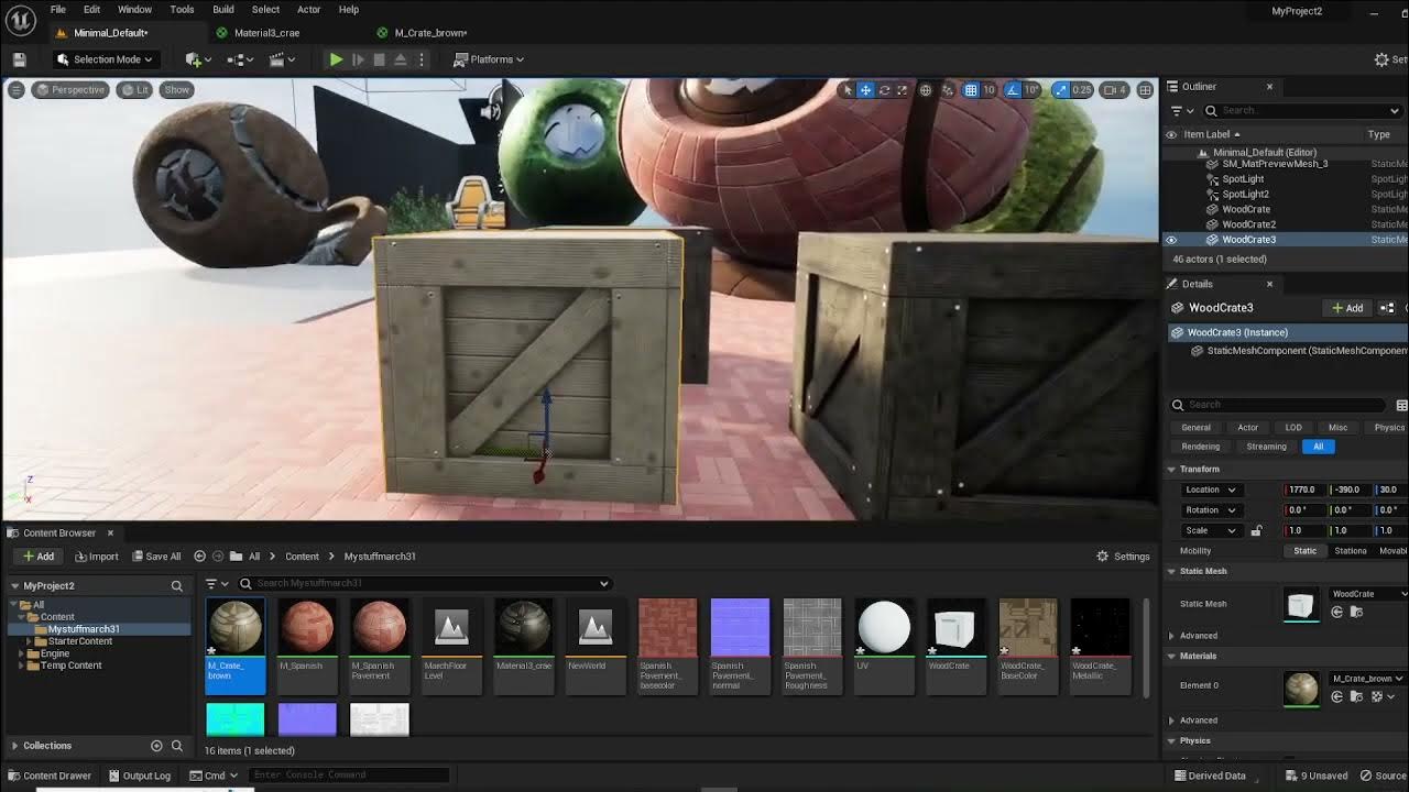 Learning about Materials | Unreal Engine 5 Devlog 30 day challenge | Day # 9.1 - YouTube