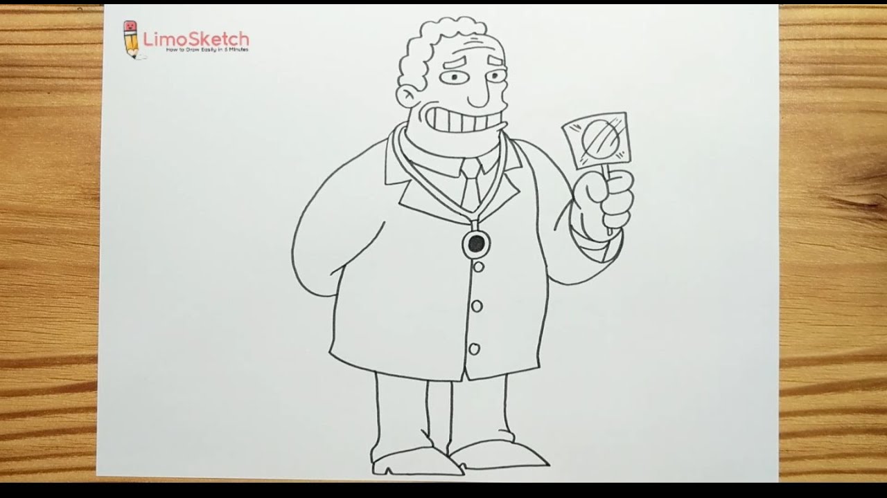 HOW TO DRAWING Dr JULIUS HIBBERT - THE SIMPSON - YouTube