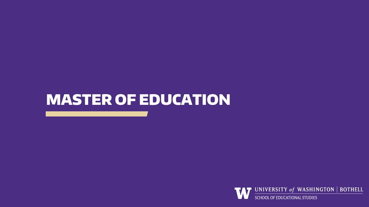 UW Bothell | School of Educational Studies Master of Education - YouTube