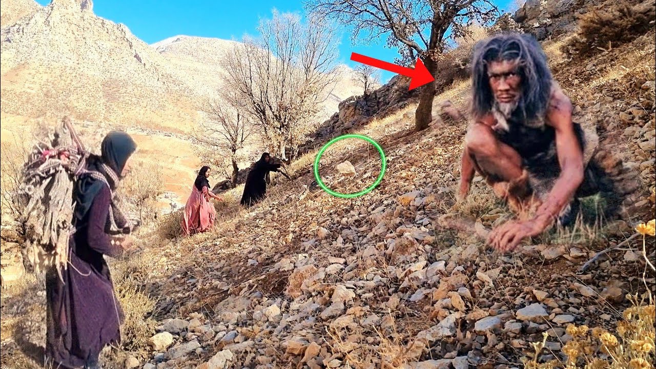 Mother and daughter trapped in the mountains by a crazy caveman - YouTube