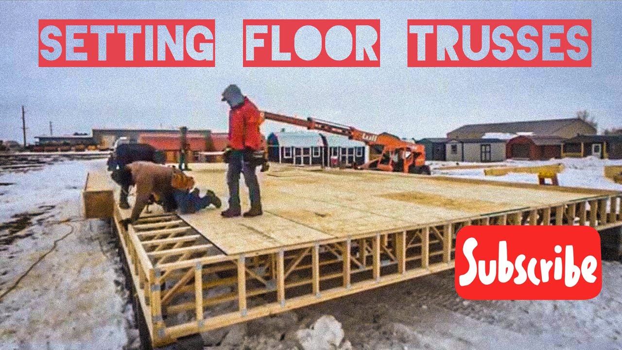 Setting floor trusses - YouTube