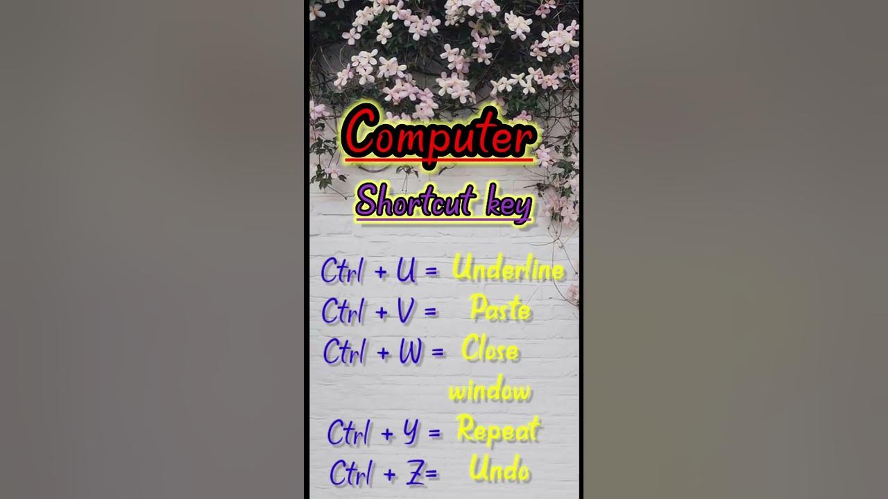 A to Z Shortcut key of Computer💻.. #shortcutkeys #computerknowledge #computertips # ...